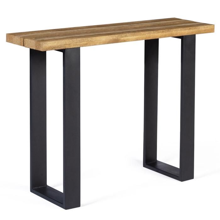 IDMARKET Console BLANCA plateau ajouré effet lattes - Cdiscount Maison