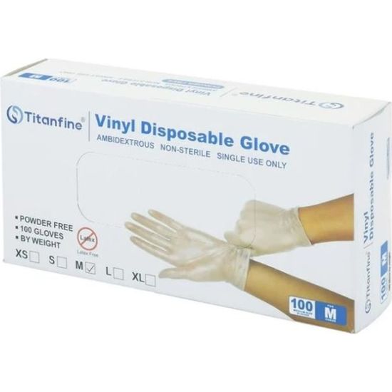 Boite de 100 Gants Jetables en Vinyle Non Poudrés - Cdiscount Au quotidien Boite de 100 Gants Jetables en Vinyle Non Poudrés - Cdiscount Au quotidien