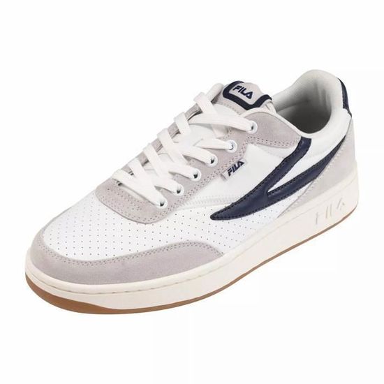 Baskets - FILA - Sevaro S - Cuir et suède - Blanc et navy - Pointure 40 White-fila navy ...