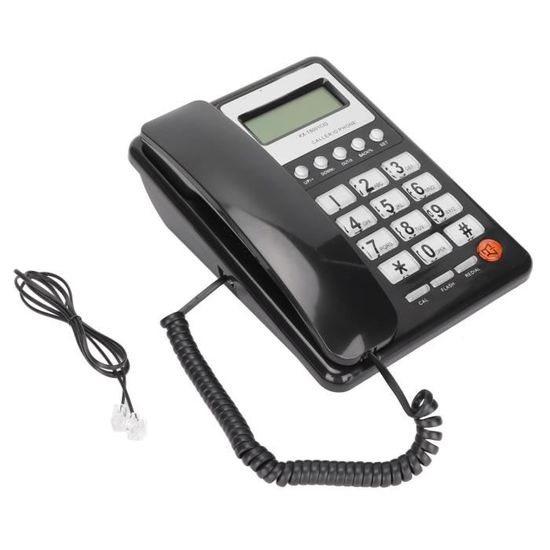 Pwshymi Téléphone fixe de bureau KXT8001CID Téléphone Filaire de Bureau ...