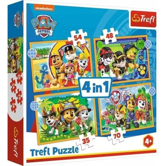 TREFL - PUZZLE 4 EN 1 - PAW PATROL 34395 - Cdiscount Jeux - Jouets
