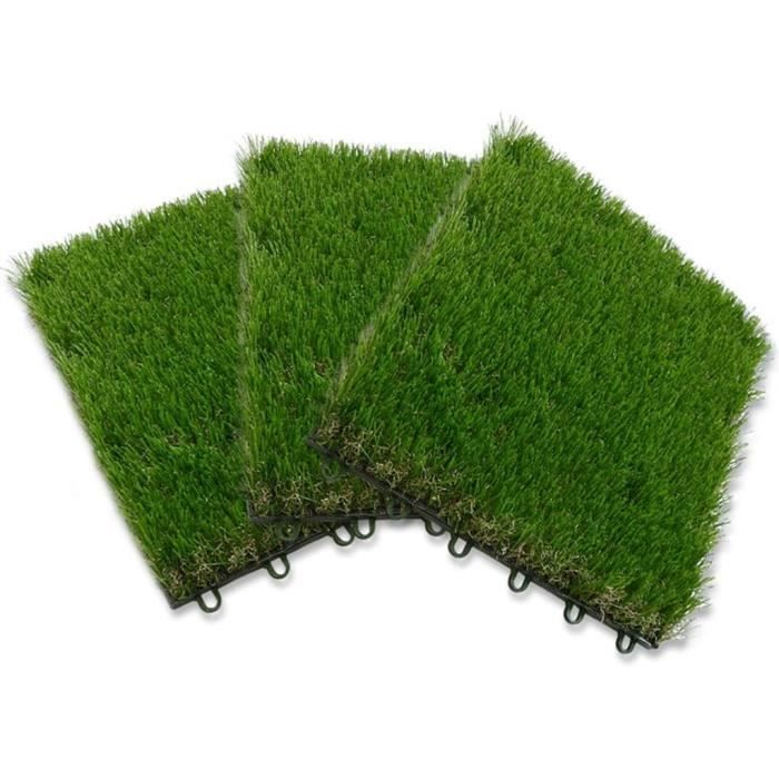 Dalles Gazon Artificiel Dalles De Gazon Artificiel Intérieur Et Extérieur, Meule De Foin De 3 Cm ...