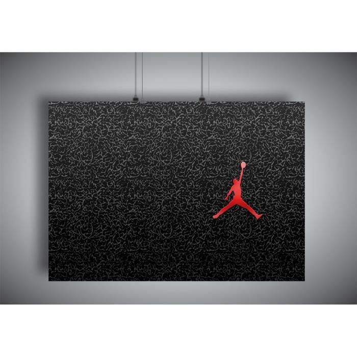 Poster MICHAEL JORDAN RED LOGO BASKETBALL Wall Art - A3 (42x29,7cm ...