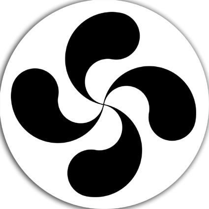 Stickers / autocollant croix basque ou lauburu 4 (1 autocollant 15x15 ...