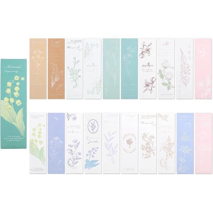 Signets de Style Vintage, 20 Sortes de Marque-Pages en Papier de Design ...