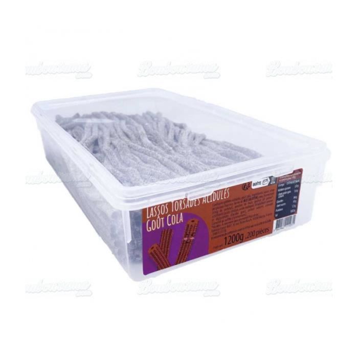 Lasso Torsadés Acidulés Cola Boite de 200 pièces - Cdiscount Au quotidien