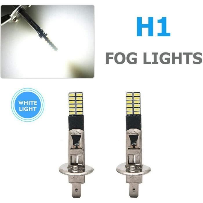 Ampoules de phare H1,2 pièces 24-SMD 4014 LED antibrouillard-feux de ...