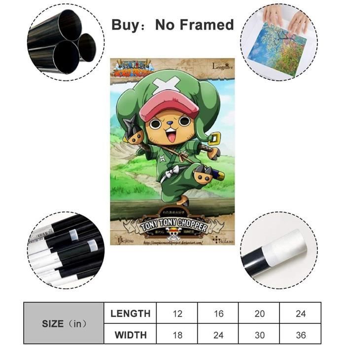 Anime Tony Chopper One Piece Poster sur toile et art mural Motif anime ...