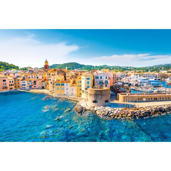 Tableau Mural Bord De Mer À Saint-tropez CEANOTHE - 45x65 cm - Mer ...