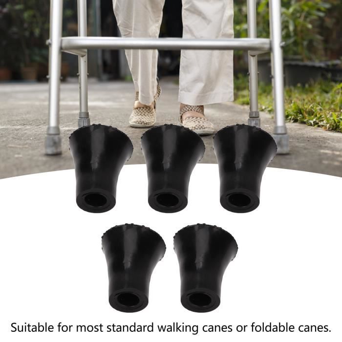 JOP Embouts de canne de marche antidérapants 5pc, tête de remplacement de canne en caoutchouc ...