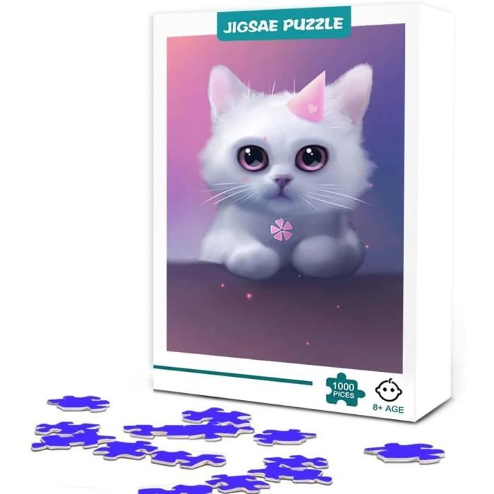 Puzzle 1000 Pièces Adultes Chat Puzzle Puzzle Adulte Art Diy Jeu ...