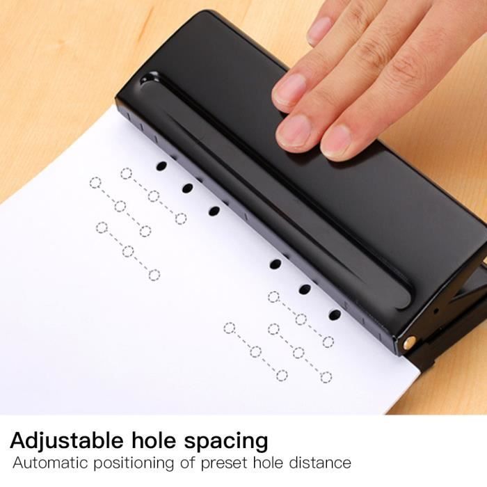 Perforatrice à papier - Fournitures de bureau - Réglable - 6 trous ...