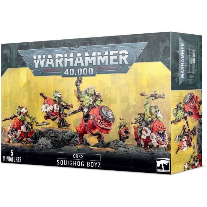 Figurine Games Workshop Warhammer 40k - Orks Boyz sur Squigliers ...