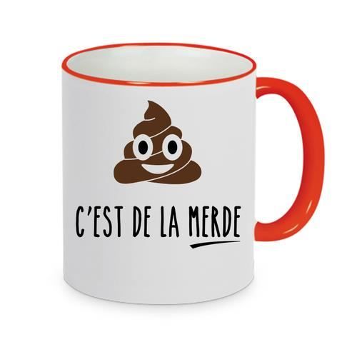 Mug - Céramique - Rouge LMK CEST DE LA MERDE - Cdiscount Maison