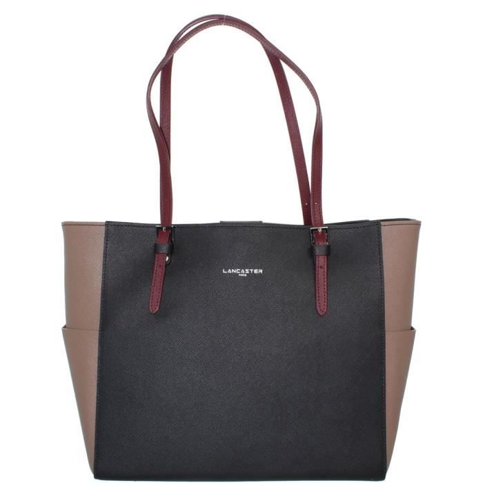 Sac Lancaster Adele en cuir porté épaule ref_lan38647-noir-vb-38*27*15 ...