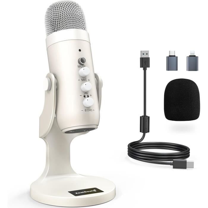 Microphone Usb, Pc Micro Gaming À Condensateur Pour Phone Ordinateur ...