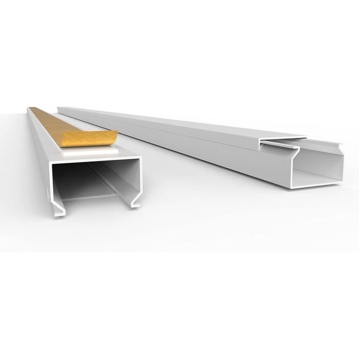 SCOS Smartcosat Goulotte de cable auto-adhésive en PVC pour montage ...