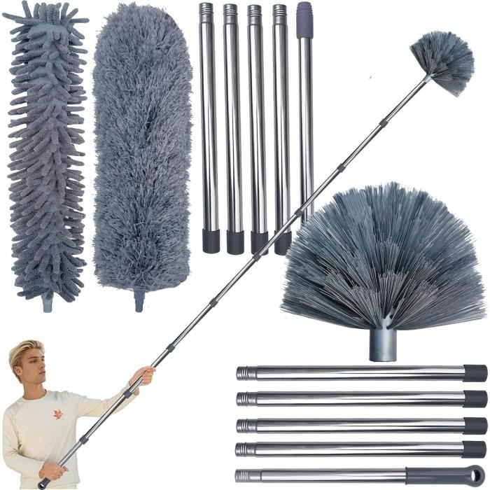 Kit de plumeau gris de 6,1 m à haute portée avec pour hauts plafonds ...