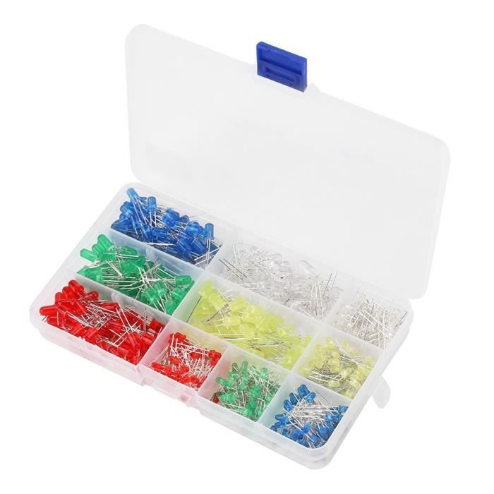 5 Couleurs 500Pcs Kit De Diodes Diodes Led Diodes Construction Durable ...