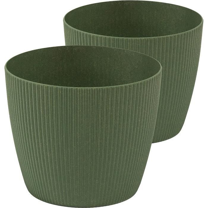 Pot De Fleurs, Lot De 2 (Forêt Verte, Ø 21 Cm)[H214] - Cdiscount Jardin