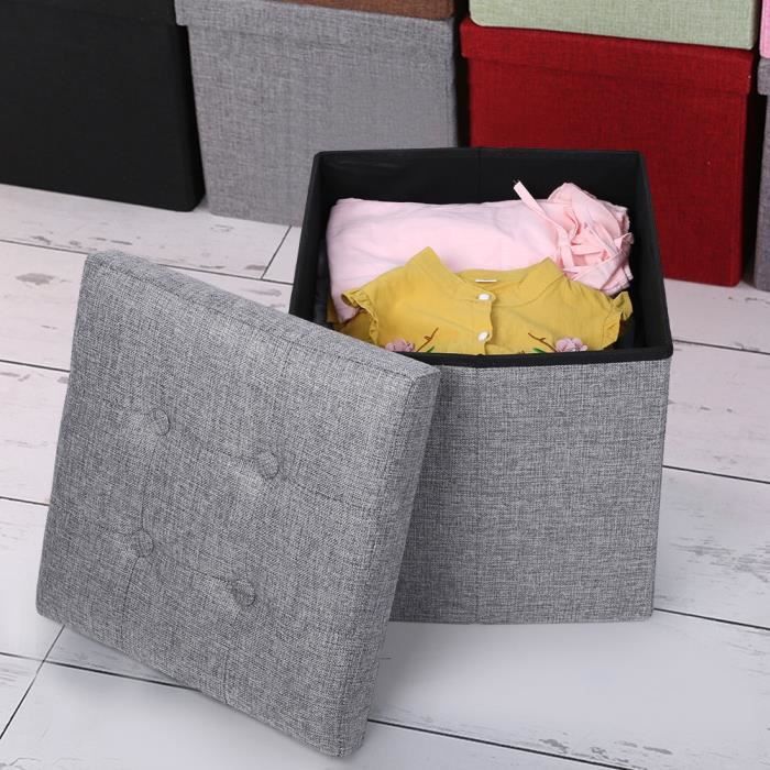YOSOO Tabouret de rangement Boîte de rangement pliante ...