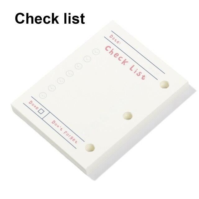CAHIER,C-check list 60sheet--3 trous Mini Journal Livre Couverture De ...