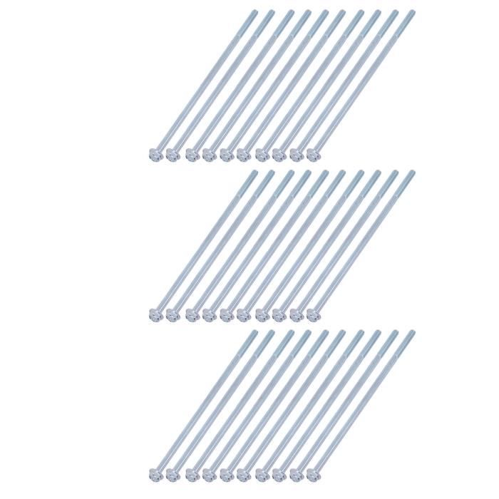 Zerone Vis longue hexagonale 20 pièces boulon à bride hexagonale ...