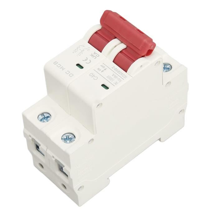 Zerone Disjoncteur CC Disjoncteur Miniature cc 2P DZ47s 63Z 40A 6000A disjoncteur à capacité de ...