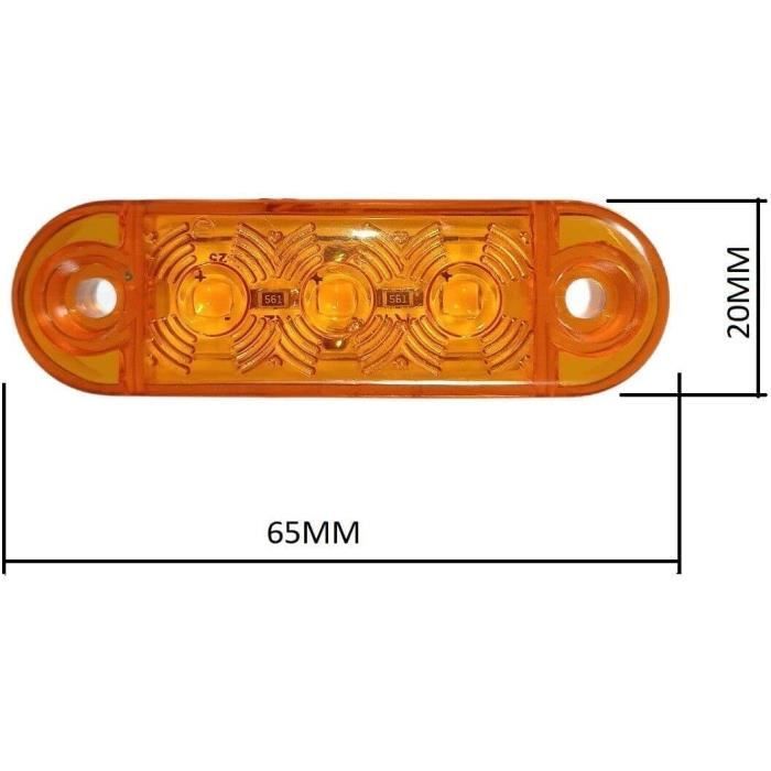 Formplas 10 X Feux Gabarit Position Lateral Jaune 12v 24v Remolque ...