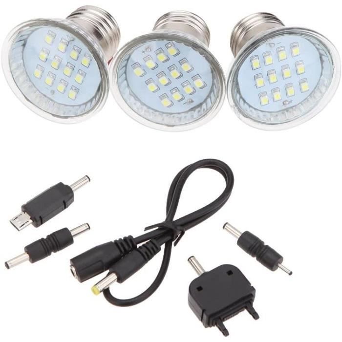 Docooler 4W Panneau Solaire Propulsé 3 Lampe Led Usb 5V Chargeur de ...