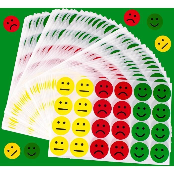 Gommette Smiley Autocollant Sticker Enfant Pour Tableau De Récompenses ...