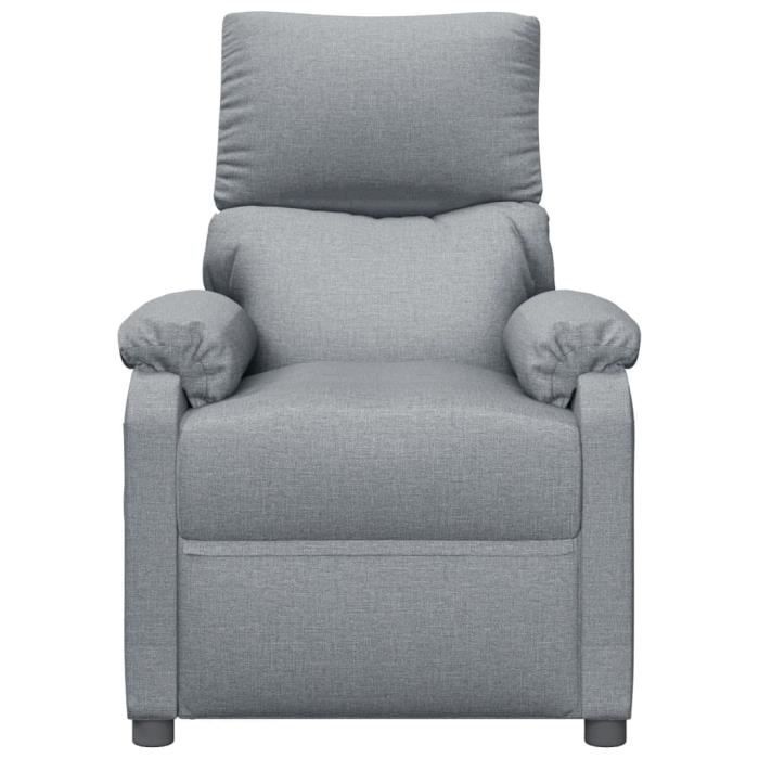 ABB Fauteuil de massage inclinable électrique Gris clair Tissu - Qqmora ...