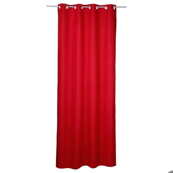 Rideau isolant rouge 140x260cm - Atmosphera createur d'interieur ...