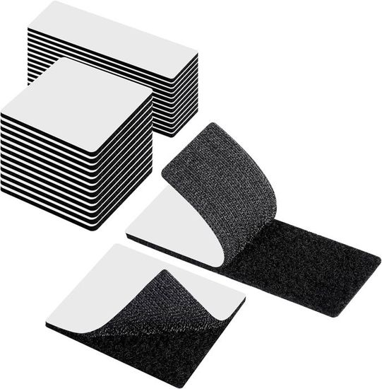 Scratch Autocollant Double Face,24 Paires Bande Scratch Adhésif ...