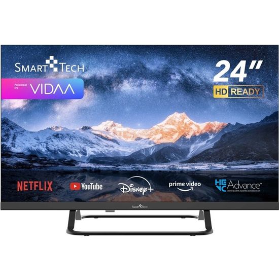 Smart Tech TV LED HD 24' (60 cm) 24HV02V Smart TV VIDAA - Molotov, Netflix, Prime Video, Disney+ ...