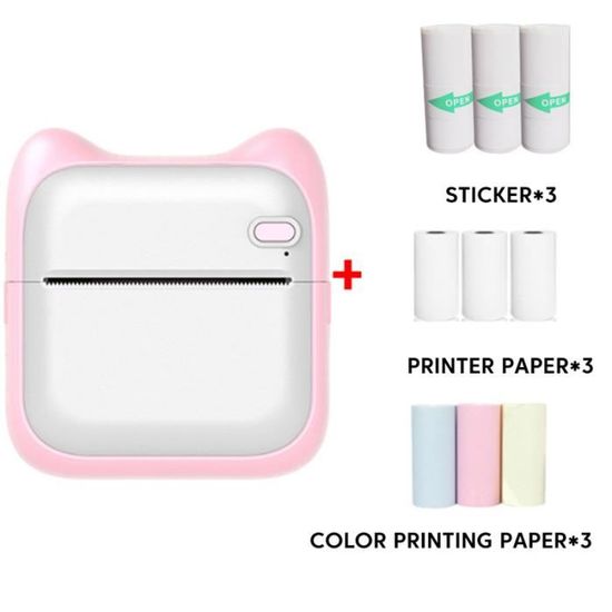 Papier en rouleau PA 9-Mini imprimante portable Étiquette couleur ...