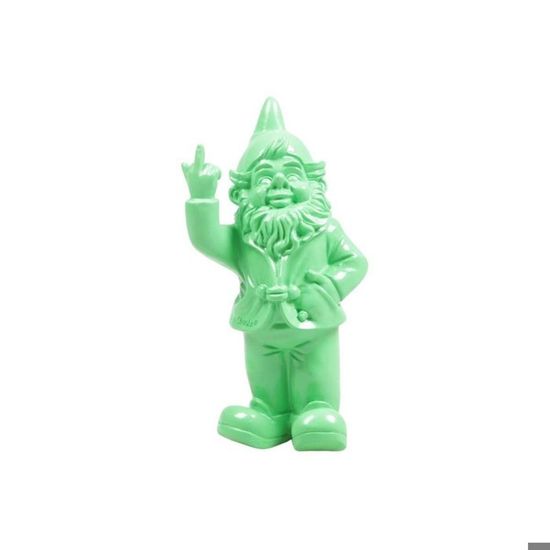 Nain de jardin en résine doigt d'honneur 7 x 8 x 20 cm vert - Cdiscount ...