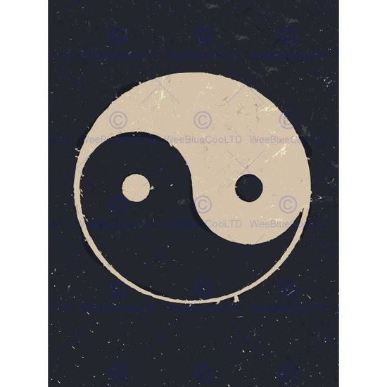 Painting Drawing Taoist Philosophy Yin Yang Black White Art Print ...