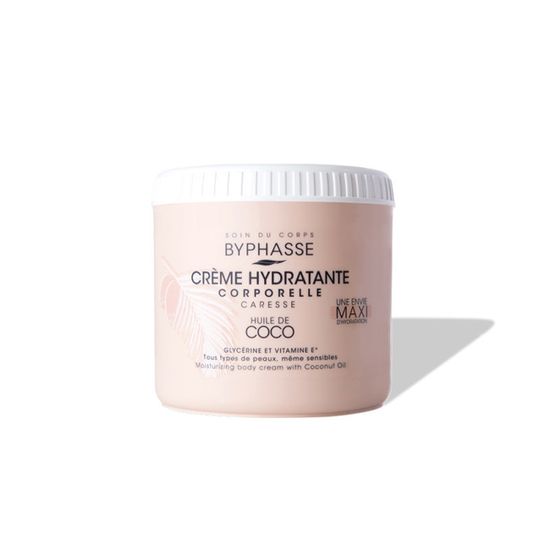 Crème hydratante corps à l'huile de coco - BYPHASSE - 500ml - Vegan - Tous types de peau ...