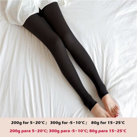 Collant,Collant Sexy effet peau polaire pour femme, bas en laine ...
