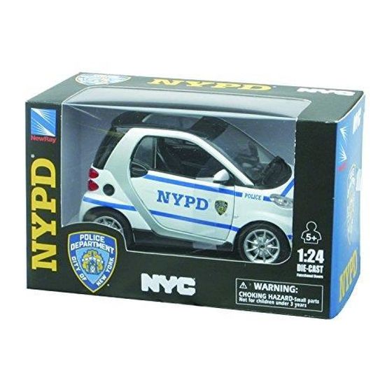 NewRay - Voiture de Police - Smart Fortwo - NYPD - Echelle 1/24 - 71203 ...