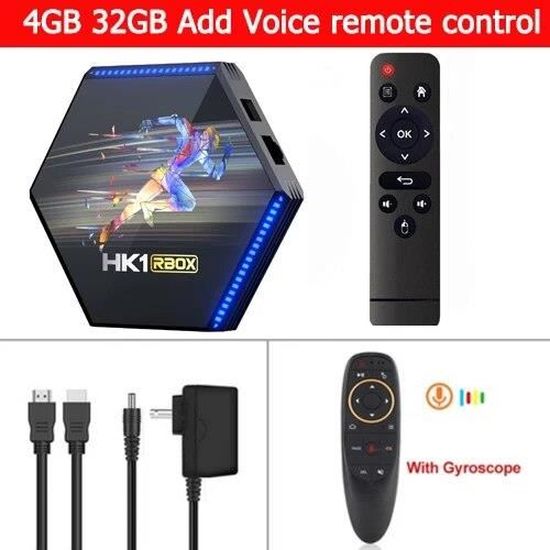 Boîtier Smart TV - RNCYN - HK1 RBOX Inter - Android 11 - 4 Go DDR4 - 32 ...