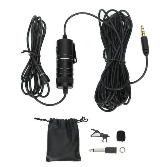 YOSOO Microphone à pince Microphone à condensateur électret réduction ...