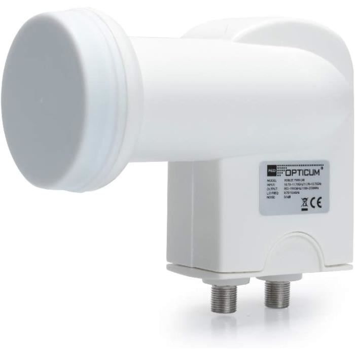 RED OPTICUM Robust Twin LNB I LNB numérique 2X résistant à la Chaleur ...