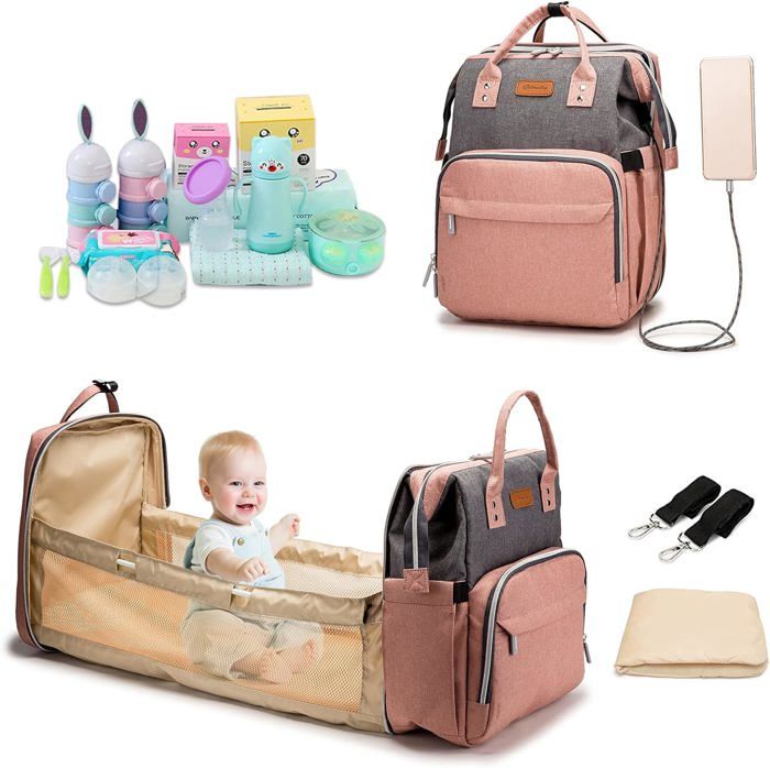 Sacs à Langer avec Matelas à Langer pour Bébé Multifonction Sac de ...
