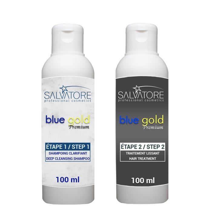SALVATORE Kit Lissage au Tanin - Blue Gold - 2 x 100 ml - Cdiscount Au ...
