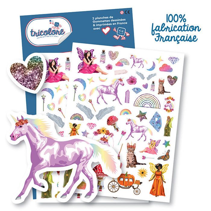 Gommettes - Féériques - 116 pièces - Tricolore - Cdiscount Jeux - Jouets