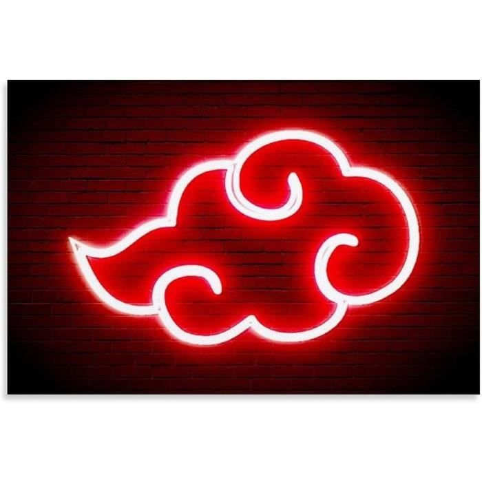 Akatsuki Neon Logo Webp Poster Décoratif Sur Toile Pour Salon, Chambre ...