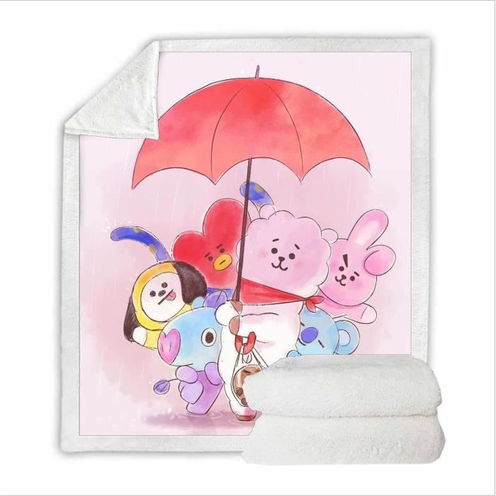 Bt21 Couverture Douillette Bts - Motif Dessin Animé - Pour Enfant - En ...