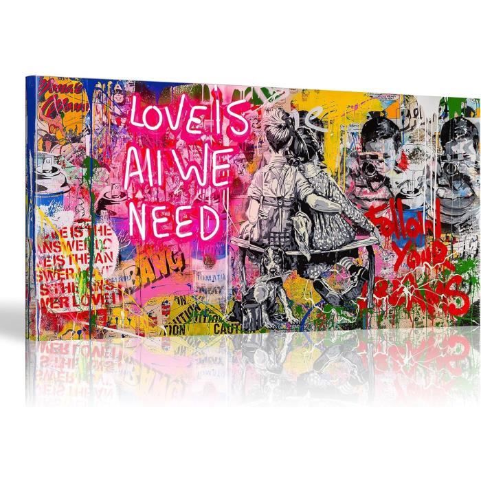 Tableau Banksy Toile Street Art Graffiti Toile Art Décor Impression Sur ...